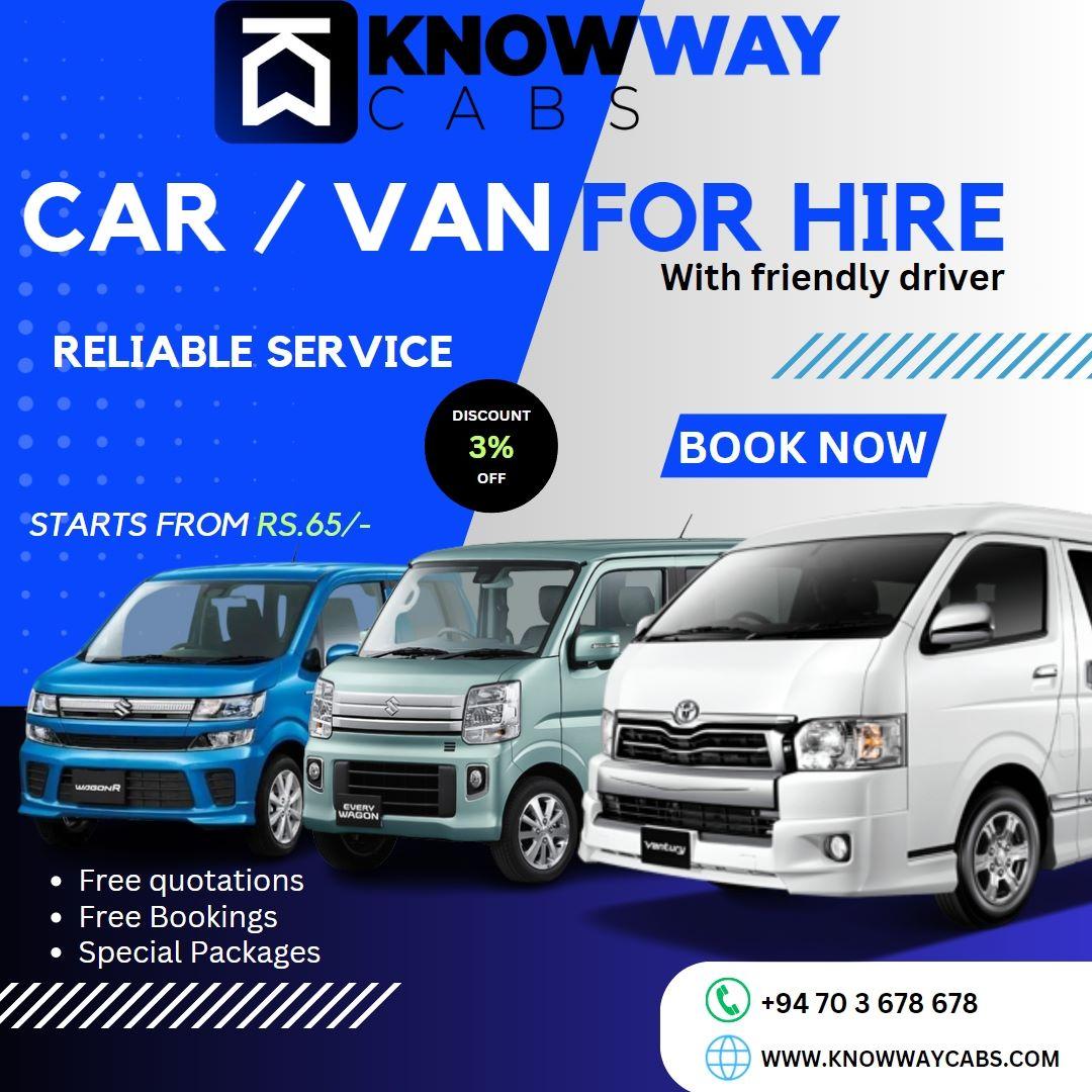 Sri Lanka Van Rentals/Hire - Van for hire +9470 3 678 678